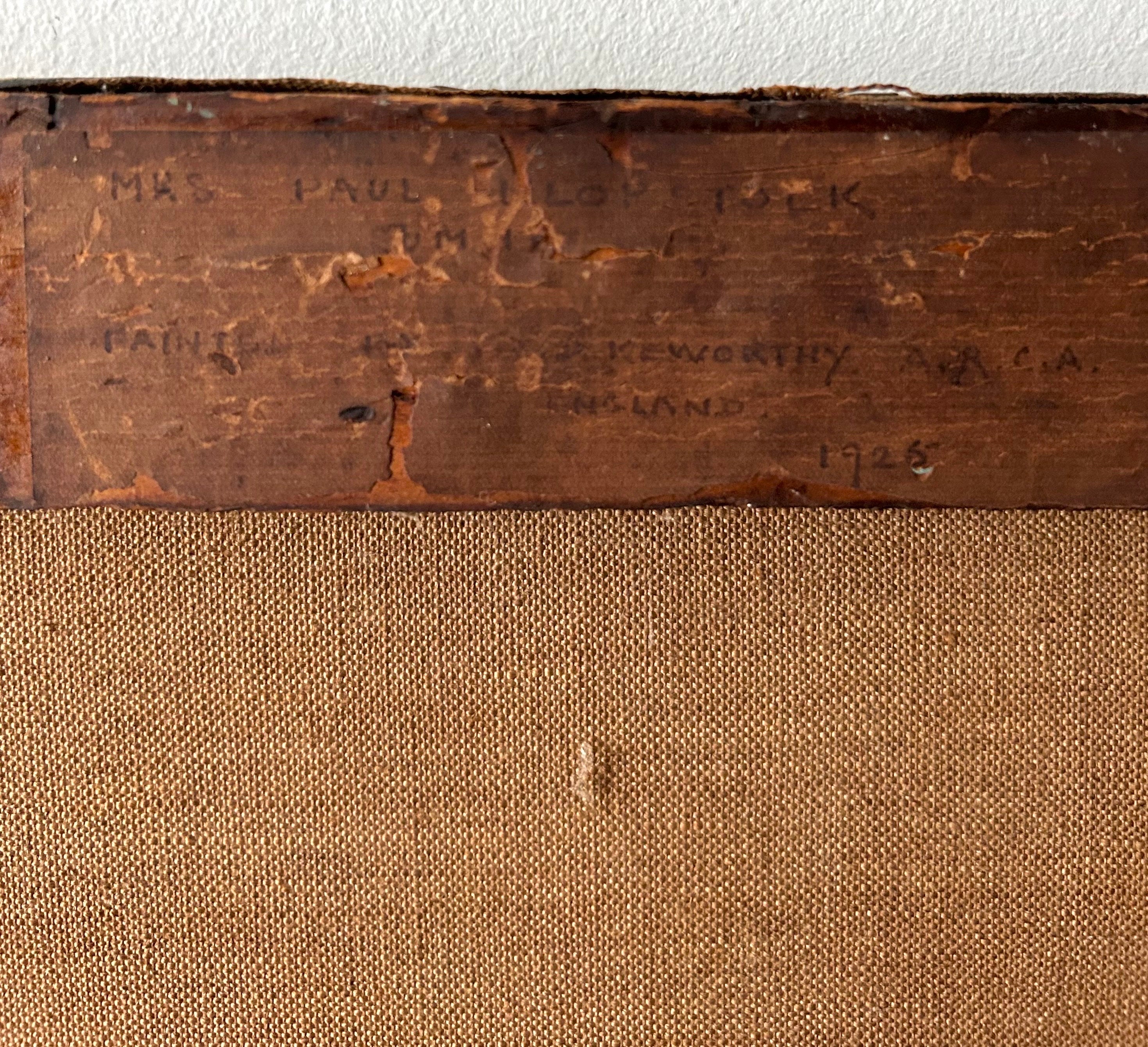 Antique Original Large Oil Painting of a Woman in Pearls by J D ...