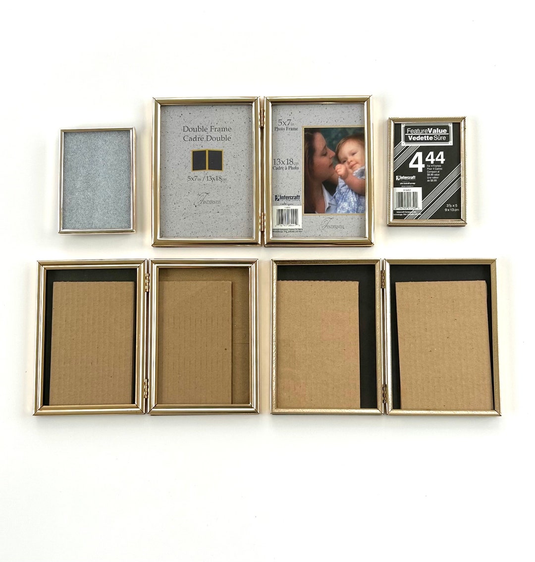 Lot of 5 Vintage Brass Silver Metal Picture Frames - 70s 80s 5x7 ...