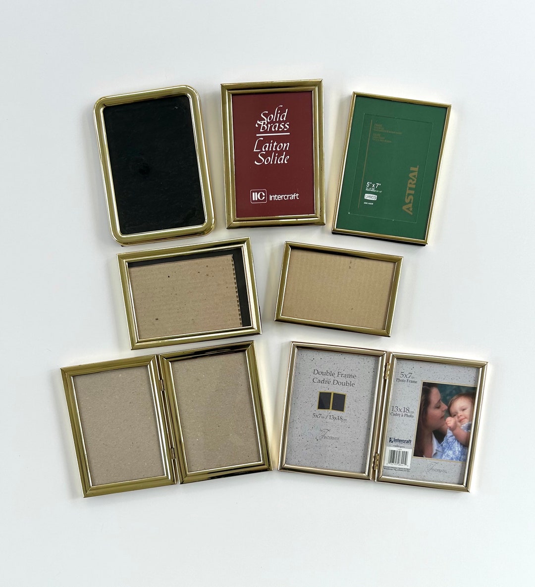 Lot of 7 Vintage Brass Metal Picture Frames 70s 80s 5x7 - Etsy