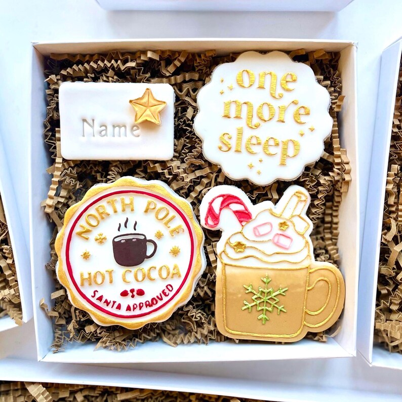 Personalised One More Sleep Christmas Biscuit and Hot Chocolate Gift ...
