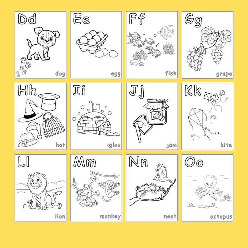 Alphabet Coloring Pages, Letters Coloring Pages, Preschool Kindergarten ...