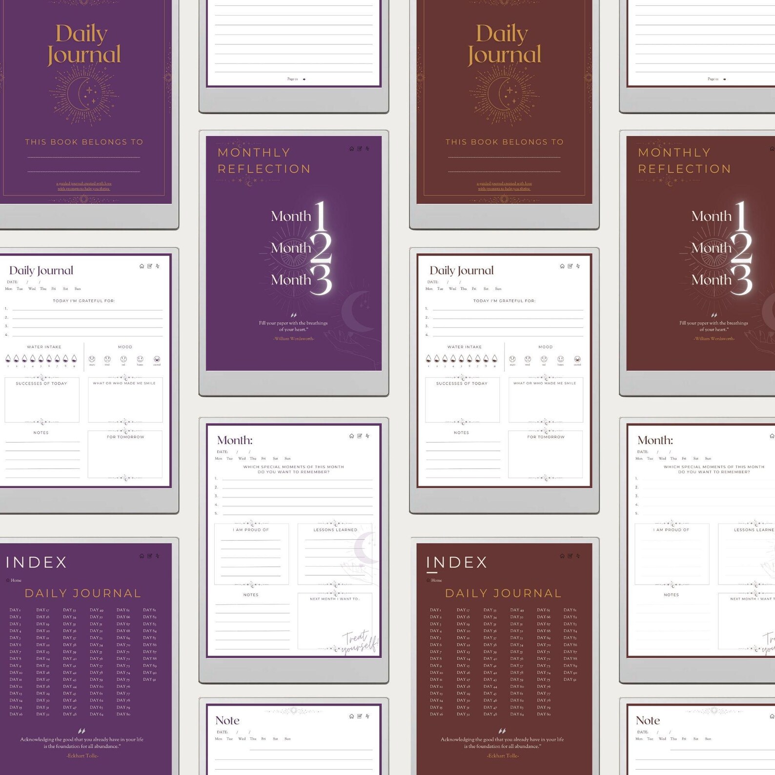 Daily Guided Gratitude Journal for Remarkable Paper Pro Undated Digital ...