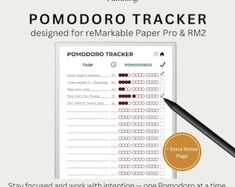 Pomodoro Tracker for Remarkable Paper Pro | Productivity Timer, Focus ...