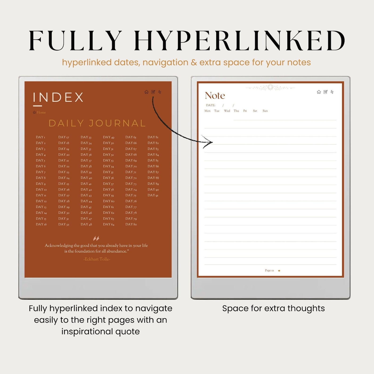 Daily Guided Gratitude Journal for Remarkable Paper Pro Undated Digital ...