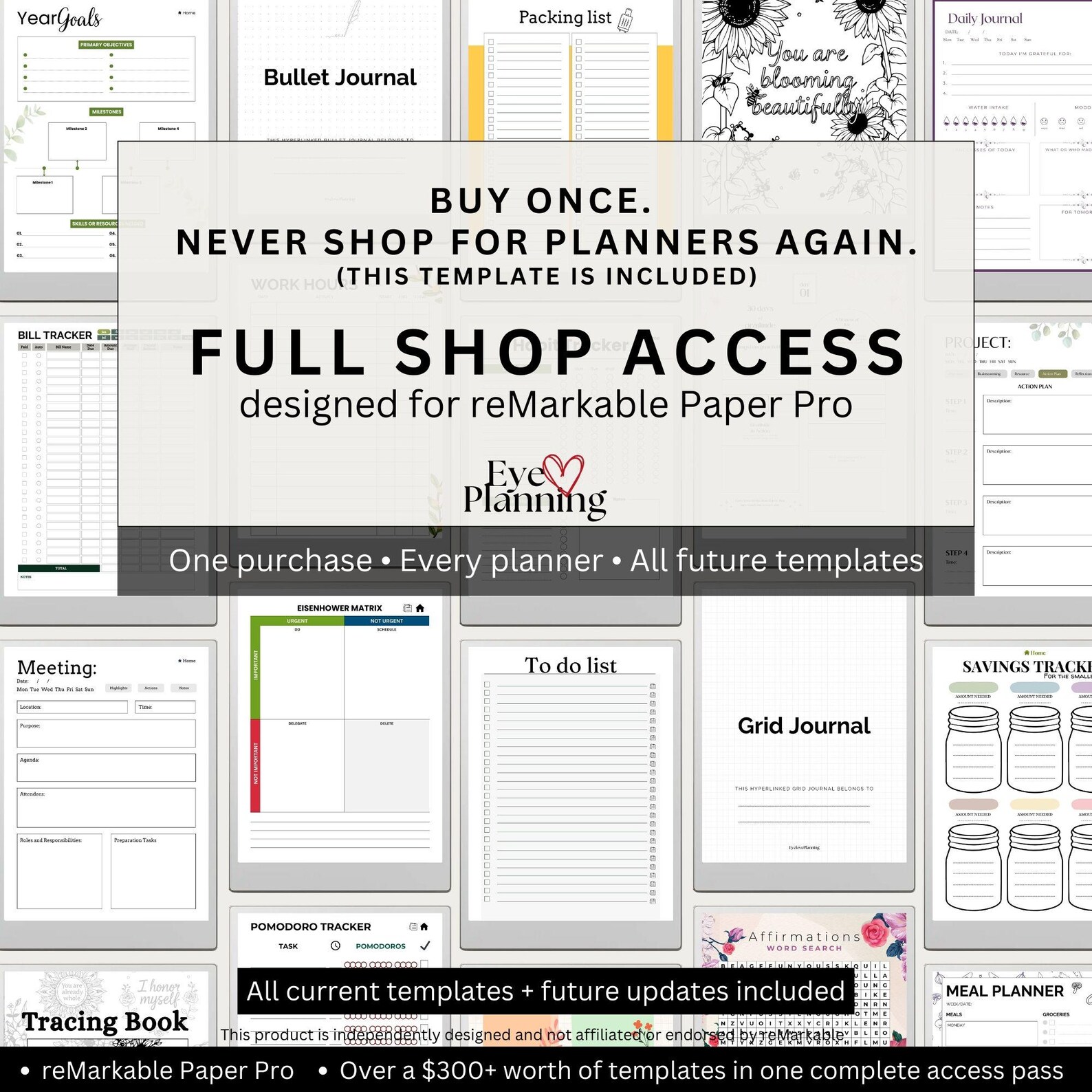 Work Hour Log for Remarkable Paper Pro & RM2 | Digital Time Sheet ...