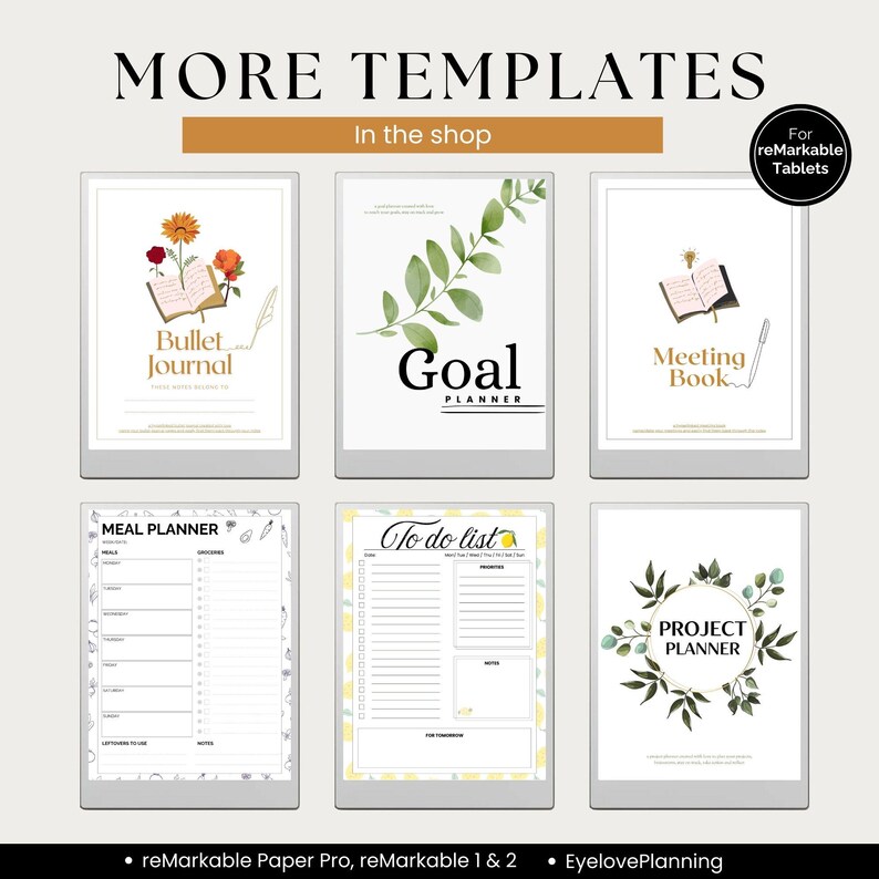 Notebook Bundle for Remarkable Paper Pro, Remarkable 1 and 2 | Fully ...