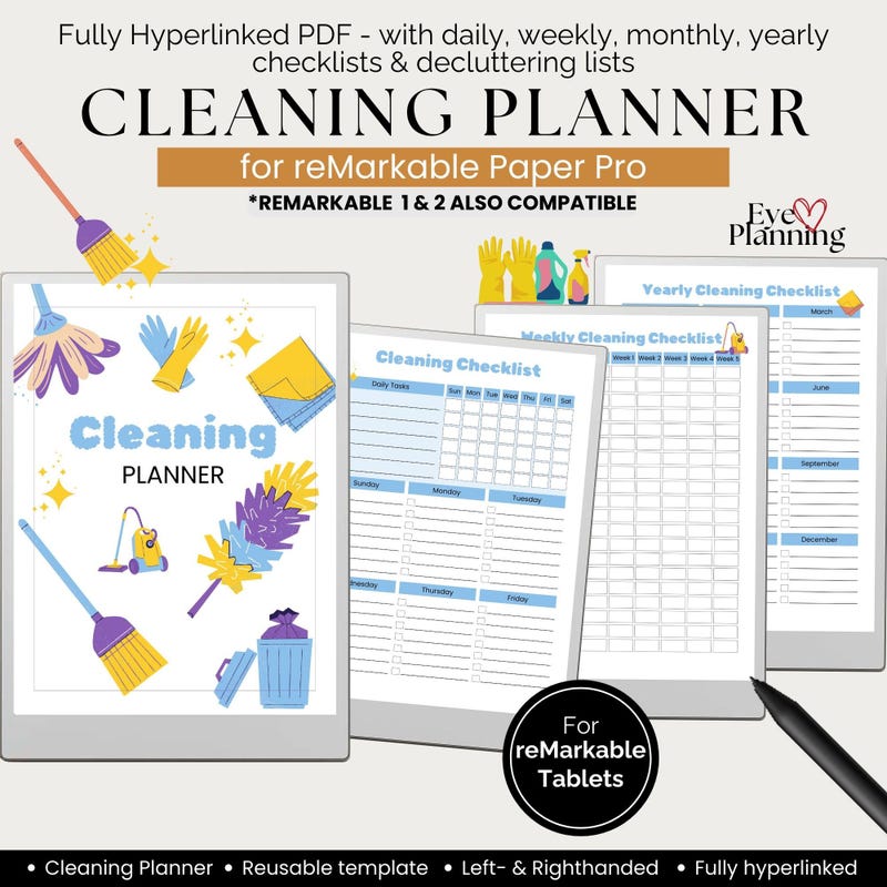 Remarkable Cleaning Planner - Etsy UK
