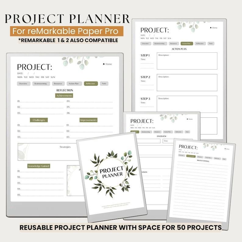 Project Planner for Remarkable Paper Pro and Remarkable 2 | Organize ...