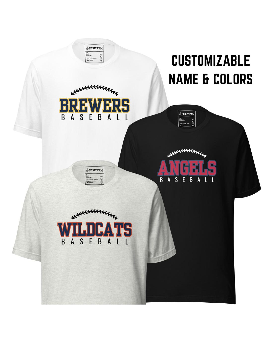 Baseball Team Shirt | Custom Team Name and Colors | Stitch Design ...