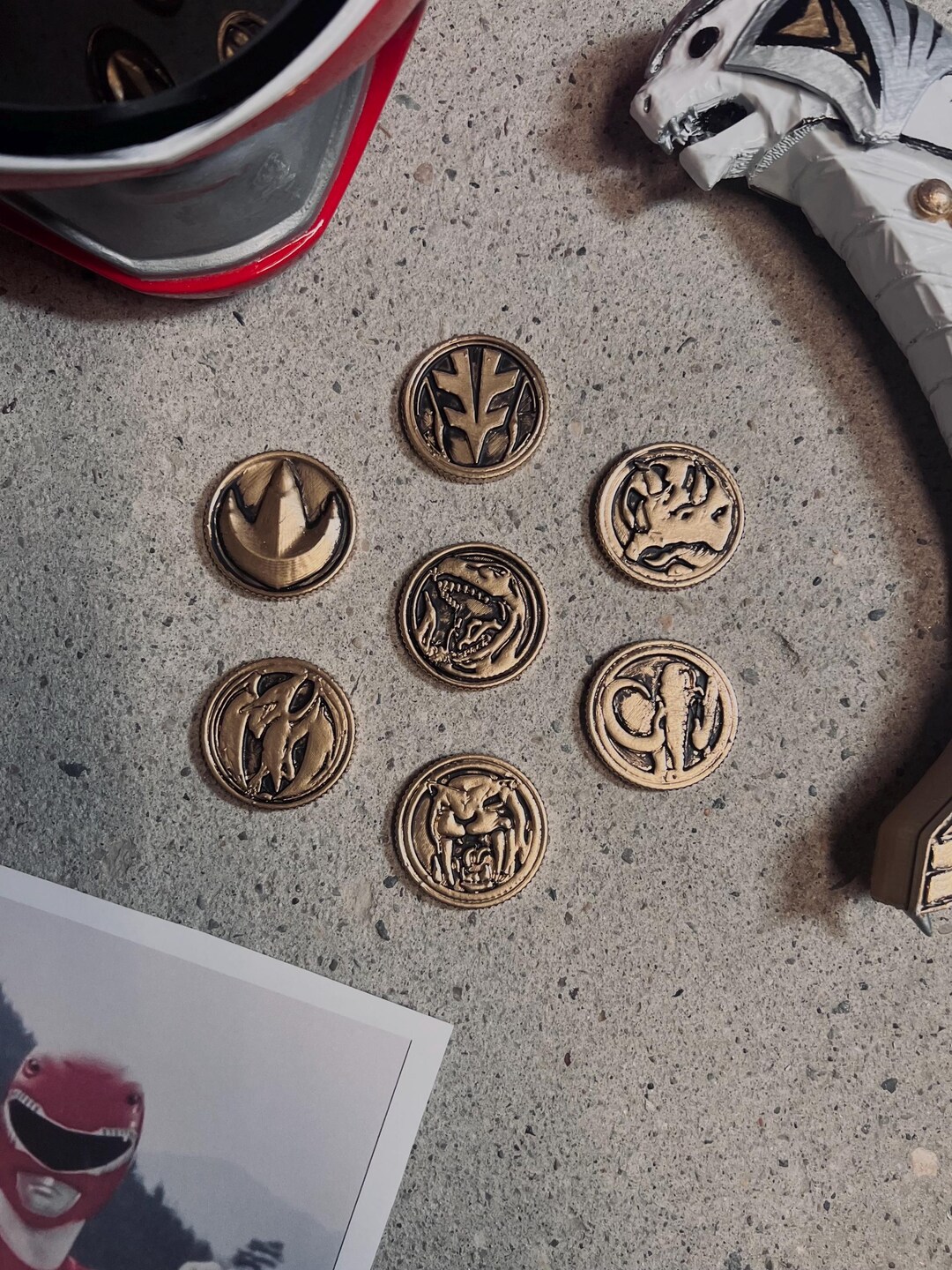 POWER RANGERS Set 7 Monete Trasformazione MMPR - Etsy
