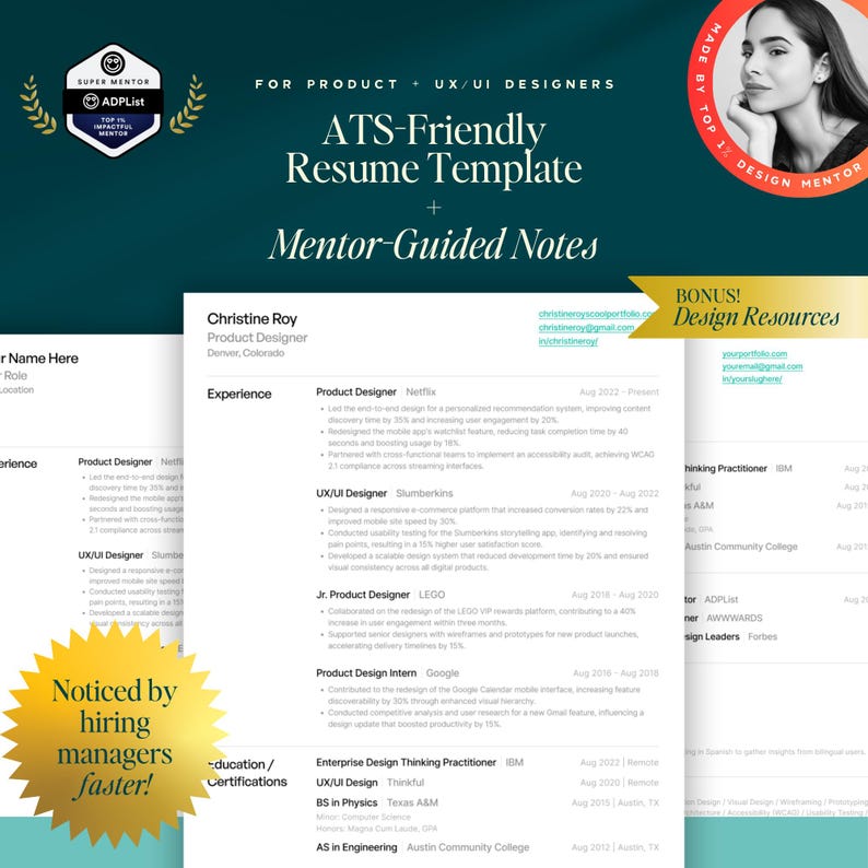 Editable Ats-friendly Resume Template | 1- and 2-page Options ...