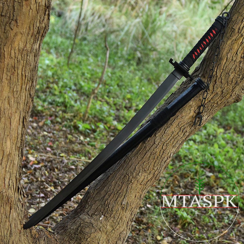 Bleach Ichigo Bankai Sword Handmade Tensa Zangetsu Anime Katana Sword ...