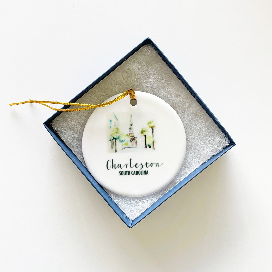 Charleston Christmas Ornament: St Philips Church, Holy City Keepsake - Etsy