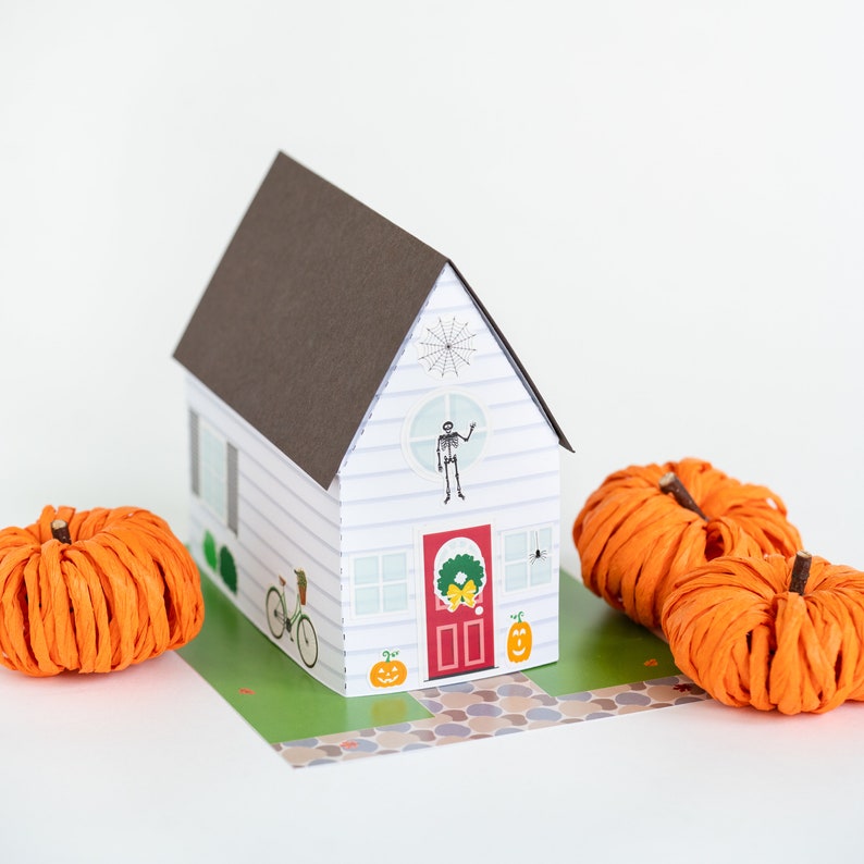 Fall House Craft Kit: Halloween Paper Dollhouse, Kids Activity - Etsy
