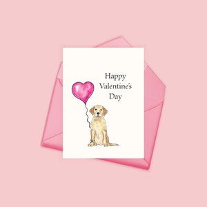 Valentine's Day Card, Yellow Lab, Pet Card, Card From Pet, Labrador ...