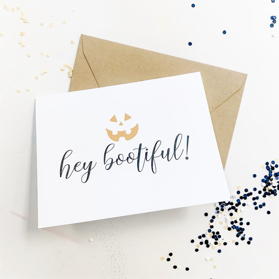 Halloween Card, Hey Bootiful Card, Trick or Treat, Halloween Cards ...