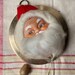 Santa Musical Pull String Wreath Head Jingle Bells Mid Century Japan ...