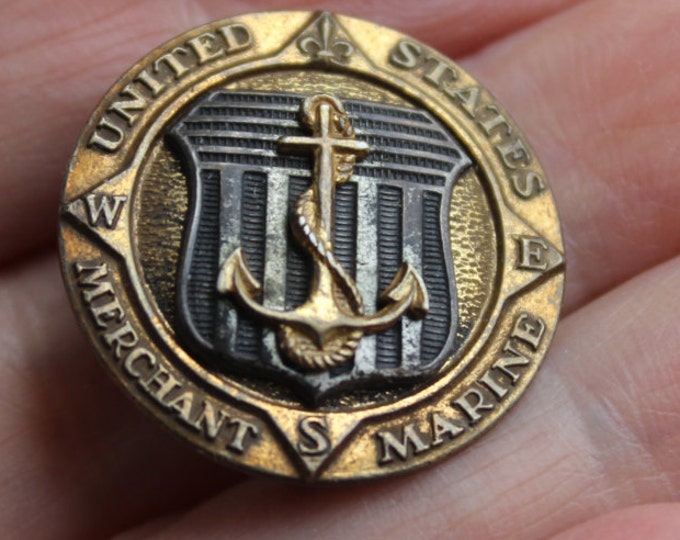 Merchant Marine WWII Lapel Pin Sterling Silver Officer - Etsy