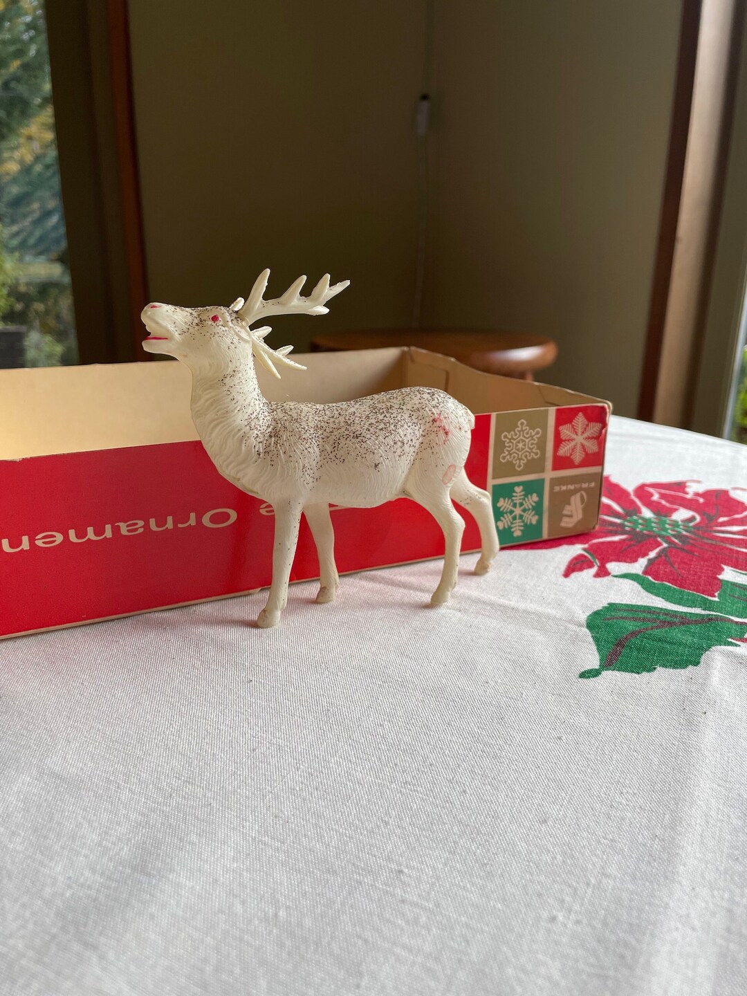 Vintage Celluloid Reindeer Christmas Decoration Marked Japan 4" - Etsy
