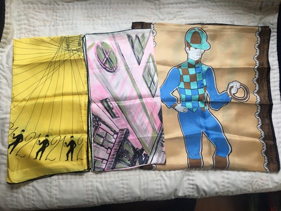 Silk Scarf Jack & Charlie's 21 Club Jockey iron Gate … - Gem