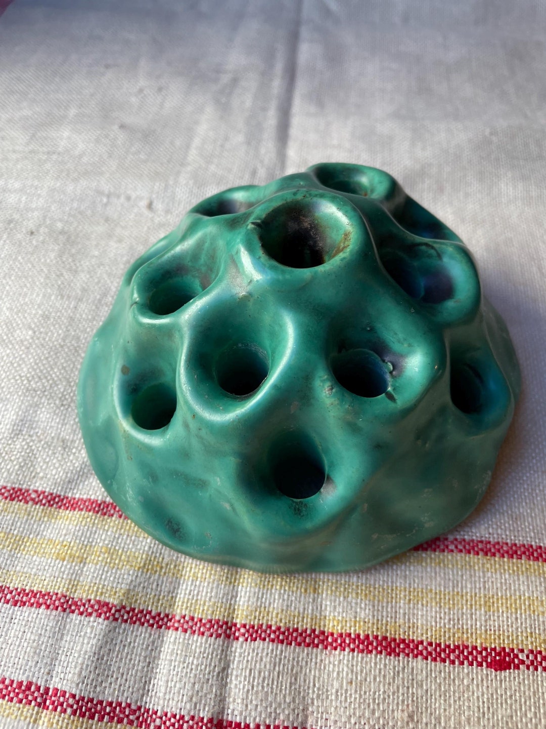 Persian Ware Pottery Large Flower Frog Made in Germany VINTAGE by ...