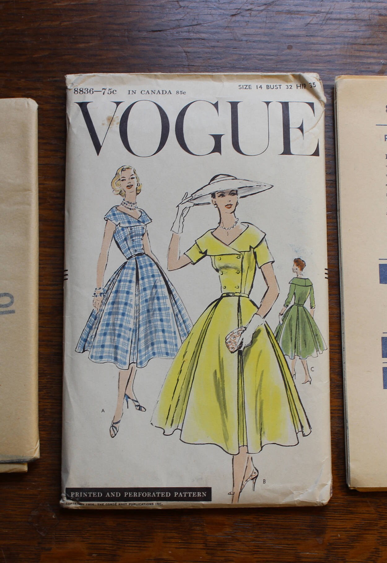 Vintage Vogue Sewing Pattern 8836 One Piece Dress Size 14 - Etsy