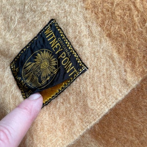 Whitney Point Wool Blanket 4 Point Yellow Gold Stripe VINTAGE by ...