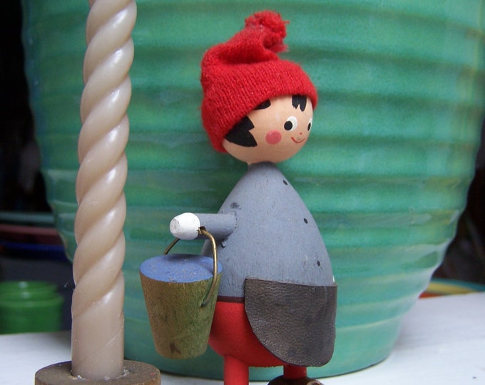 Swedish Tomte Candle Holder Christmas Wooden Figure Bo-svensk - Etsy