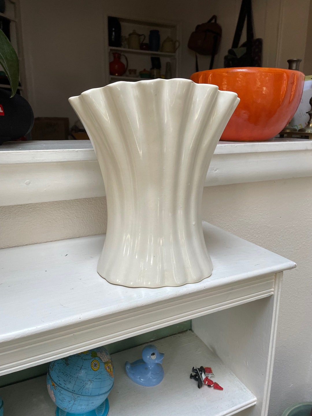 Bauer Pottery Vase 9 Inches White Stock 503 California Mid Century ...