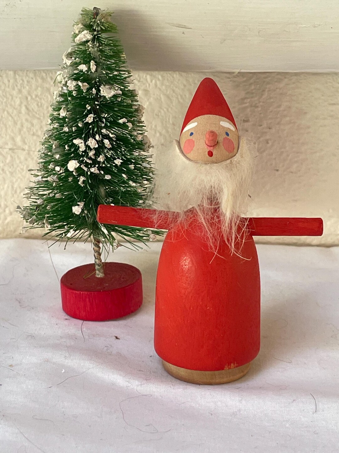 Swedish Wooden Santa Figurine Tomte Nisse Gnome VINTAGE by ...