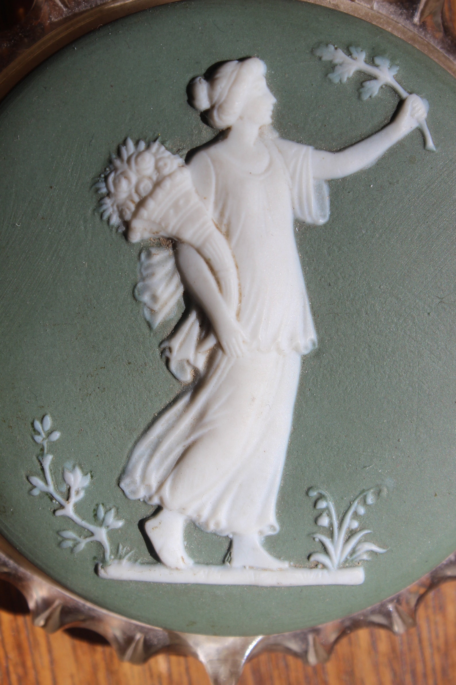 Compact Wedgwood Cameo Jasperware Sage Lucite VINTAGE by | Etsy