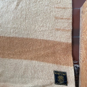 Whitney Point Wool Blanket 4 Point Yellow Gold Stripe VINTAGE by ...