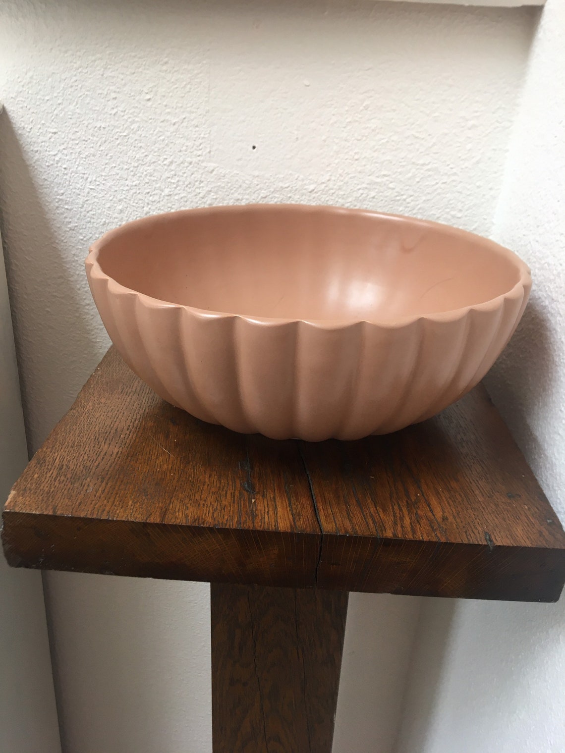 Bauer Pottery Tracy Irwin Half Pumpkin Beige Bowl 10 | Etsy