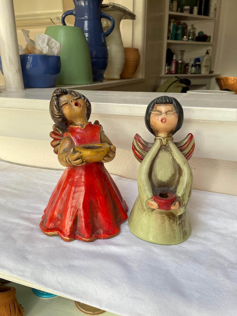 Vintage Thun Angel Italy Candle Holder Christmas Decor 7 1/4" - Etsy