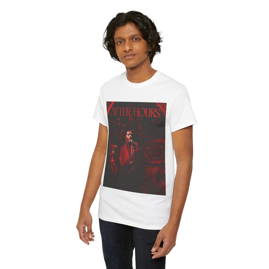 The Weeknd After Hours Red Noir T-shirt Cinematic Album Cover Tee for ...