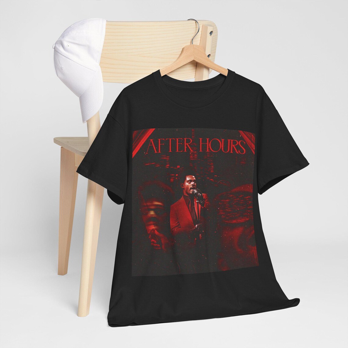 The Weeknd After Hours Red Noir T-shirt Cinematic Album Cover Tee for ...