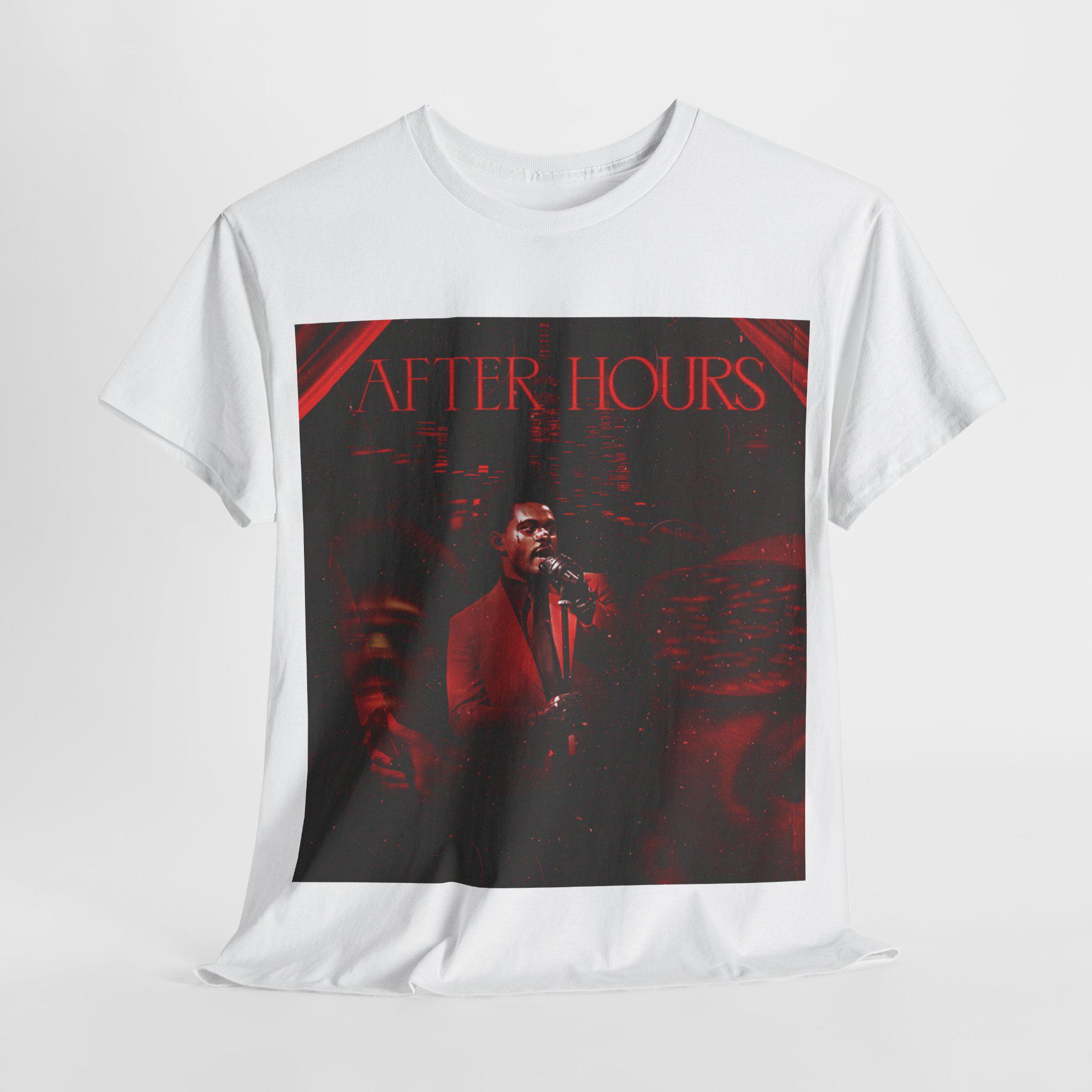 The Weeknd After Hours Red Noir T-shirt Cinematic Album Cover Tee for ...