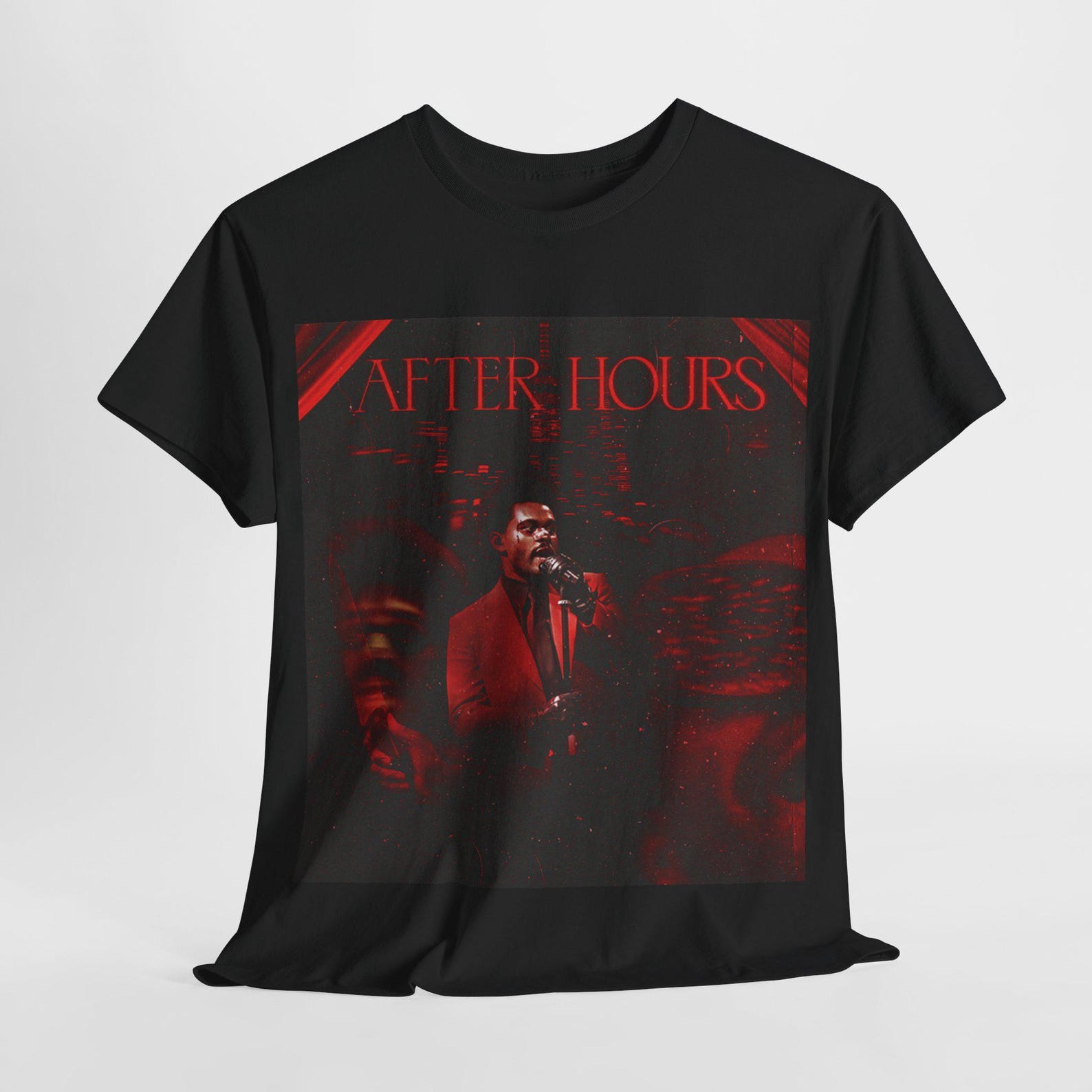 The Weeknd After Hours Red Noir T-shirt Cinematic Album Cover Tee for ...
