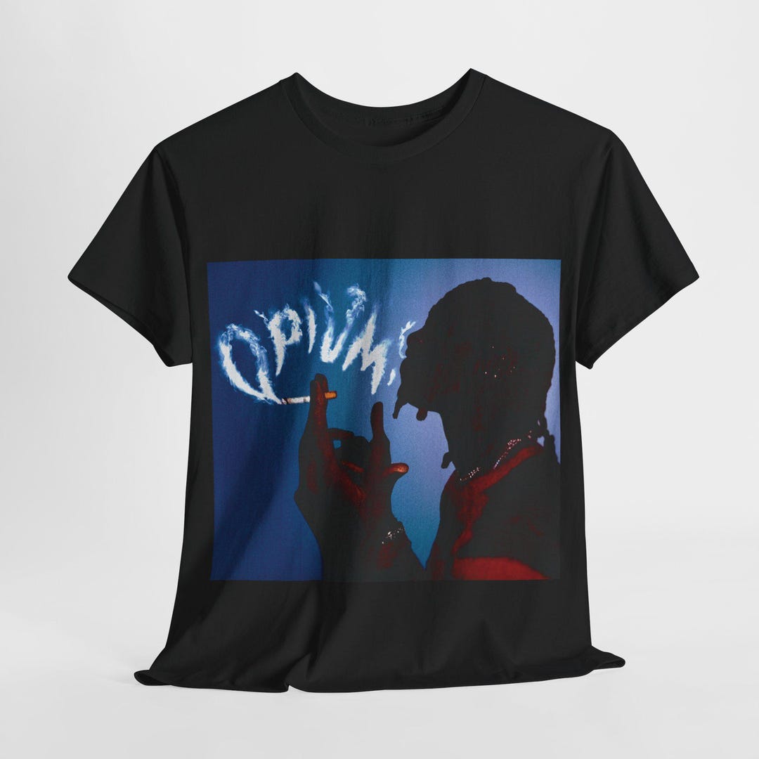 Playboi Carti Opium Aesthetic T-shirt Smoky Typography Streetwear Tee ...