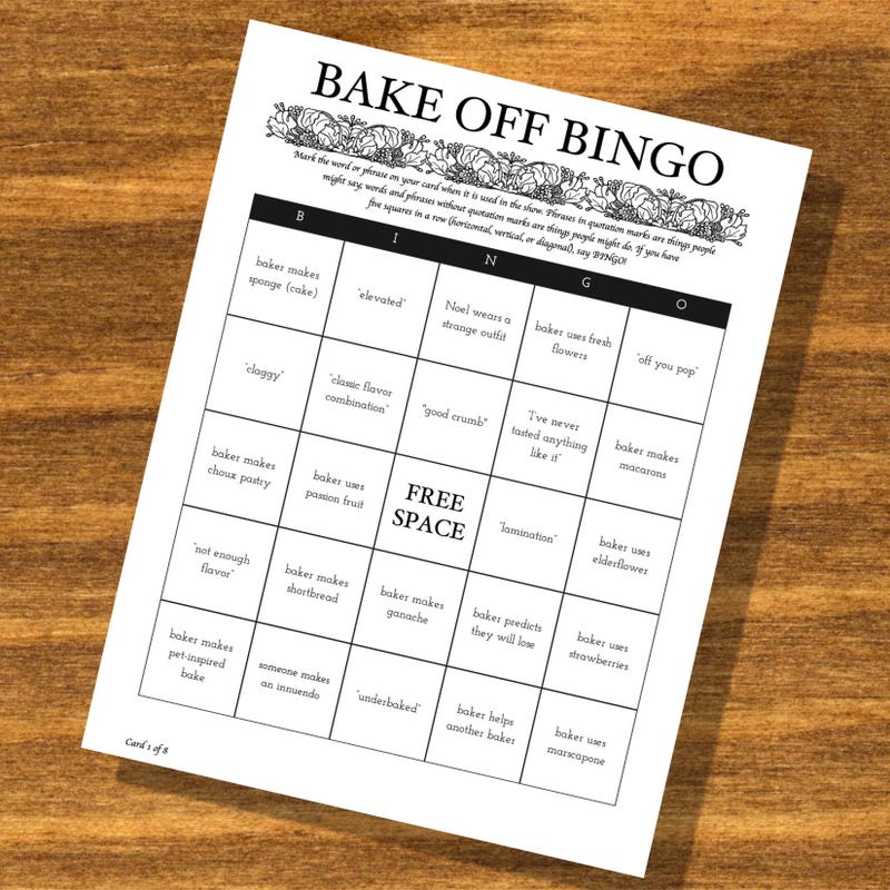 Kids Bake off Party Game - Etsy