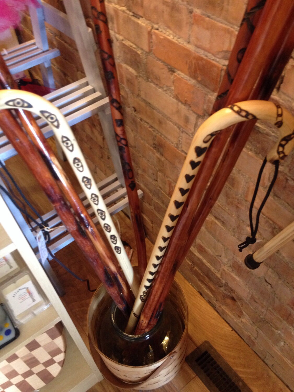 Handmade Natural Walking Staff. Hand Carved Walking Stick. | Etsy