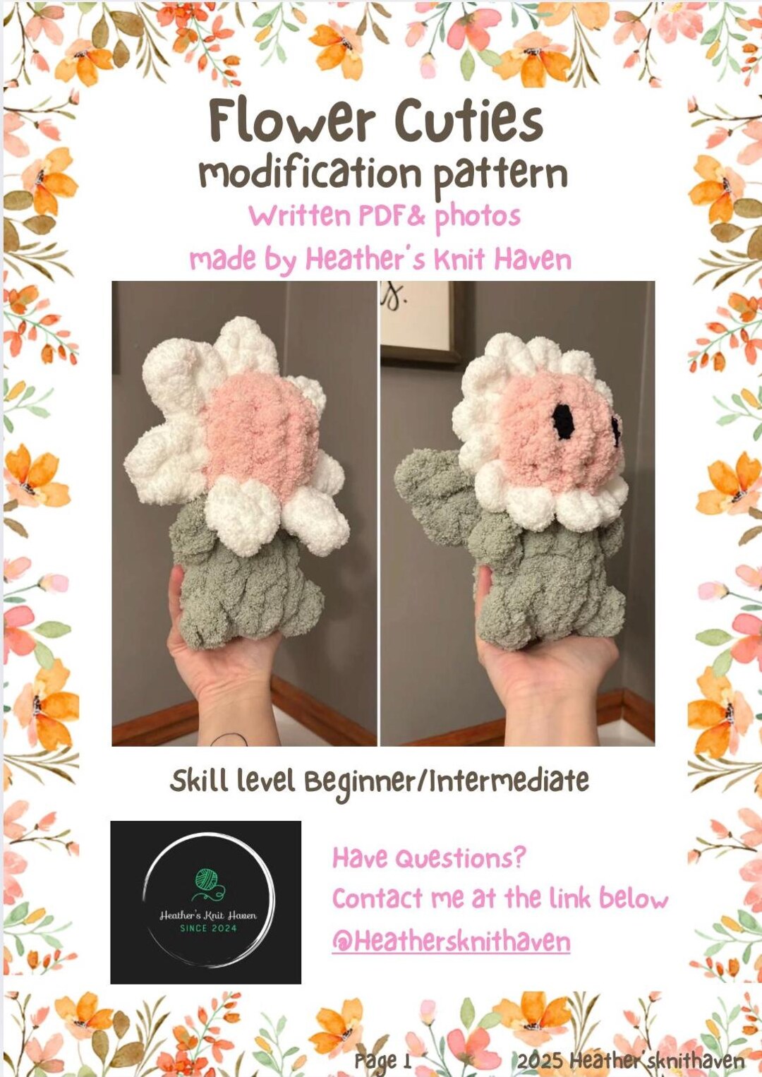 Flower Cutie Modification Pattern. This is a PDF With Detailed Written ...