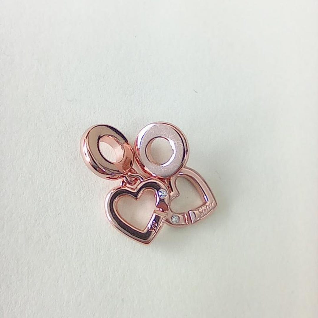 Pandora Rose Gold Linked Sister Hearts Split Charms - Etsy