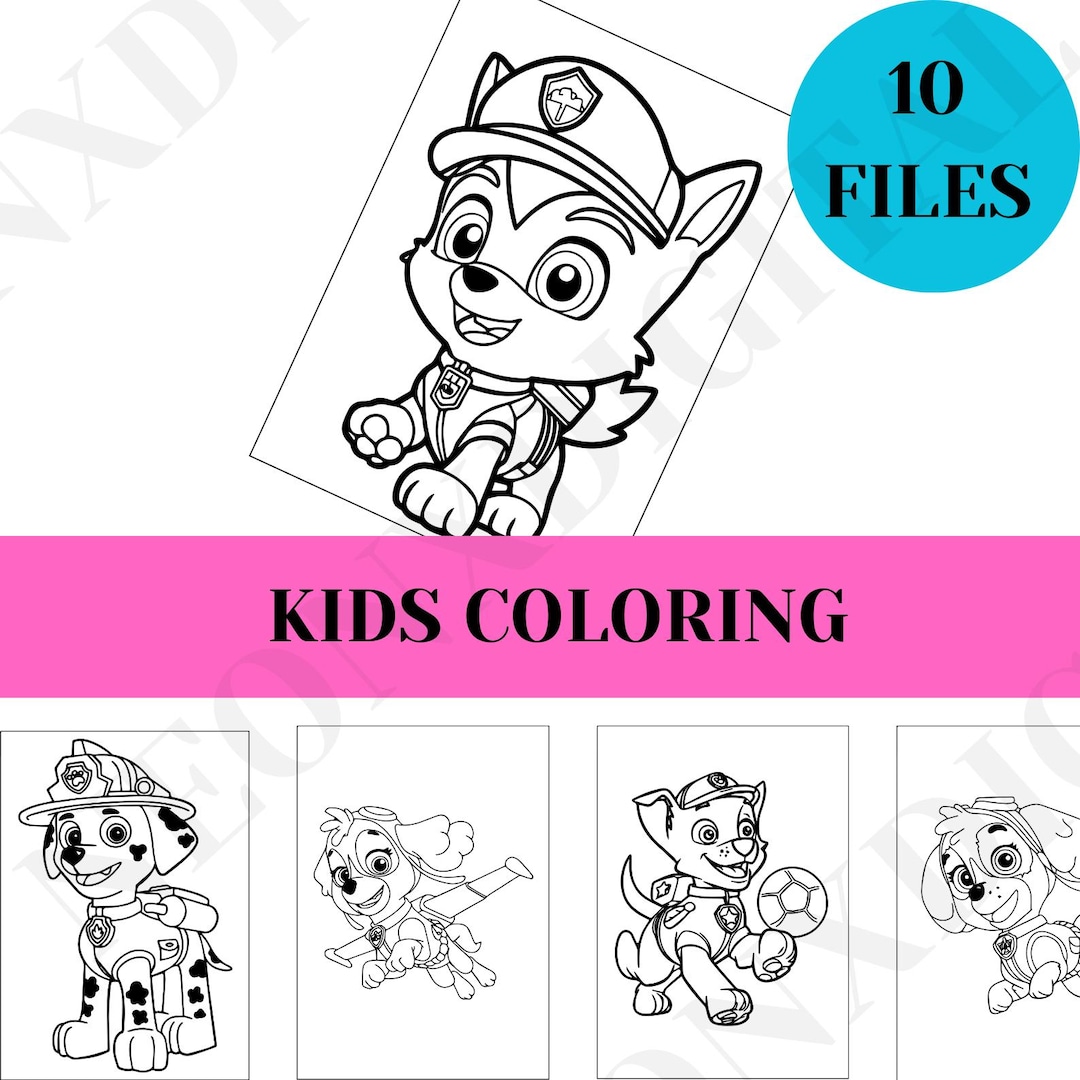 Paw Patrol Outline , Paw Patrol PDF , Kids Outline for Coloring ...