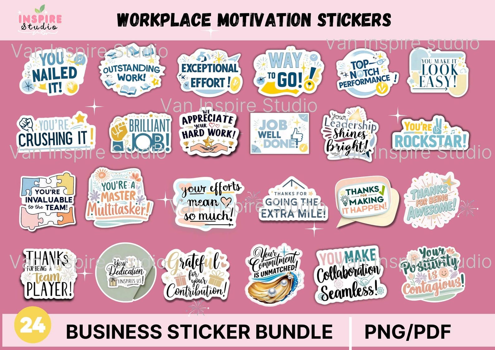 Workplace Motivation Stickers | Employee Appreciation & Office Rewards ...