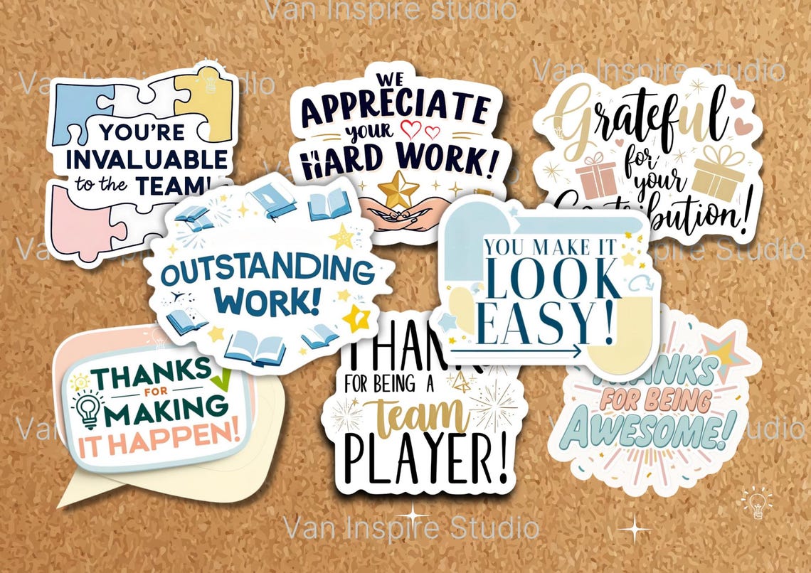 Workplace Motivation Stickers | Business Sticker Bundle | Employee ...