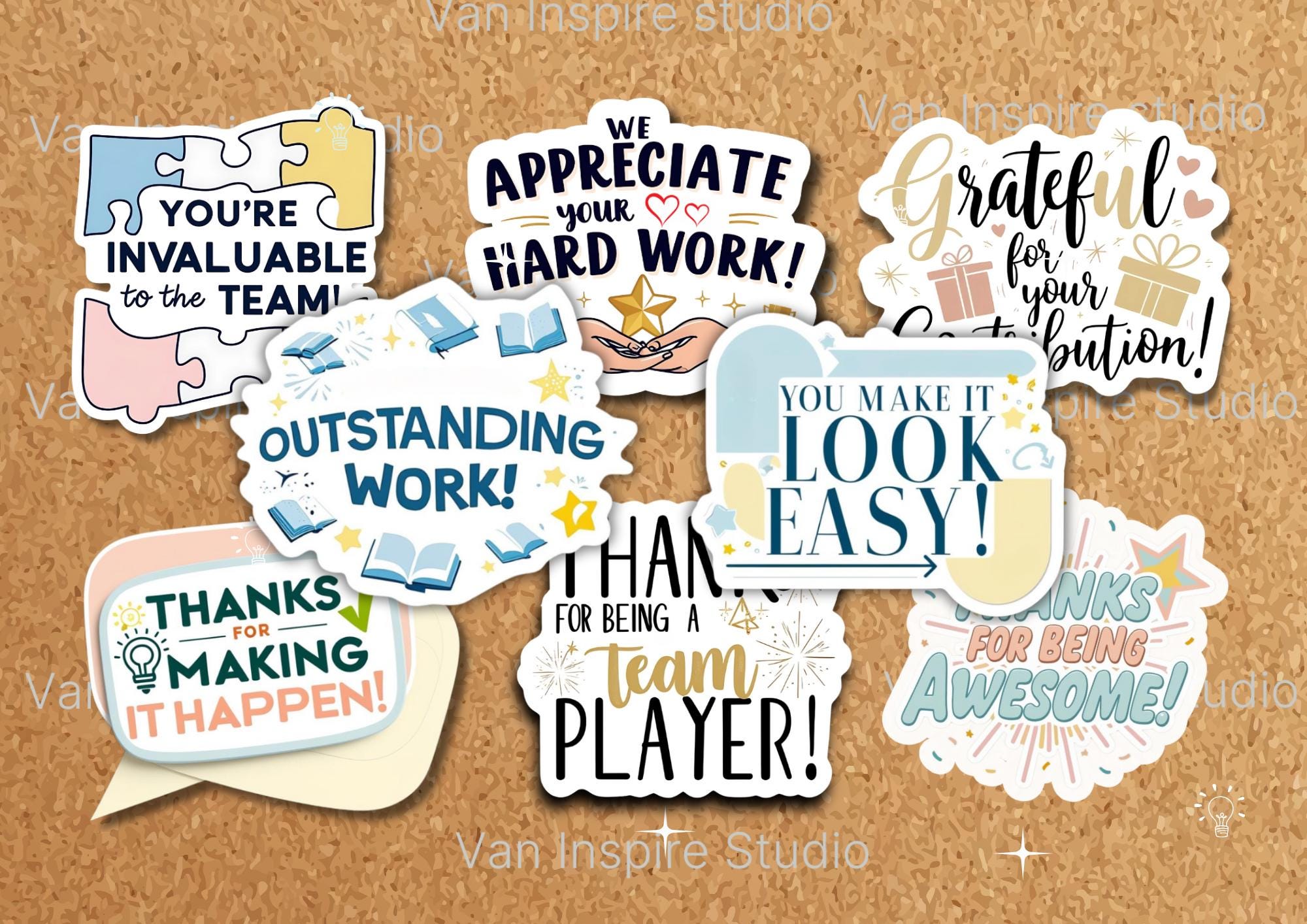 Workplace Motivation Stickers | Business Sticker Bundle | Employee ...