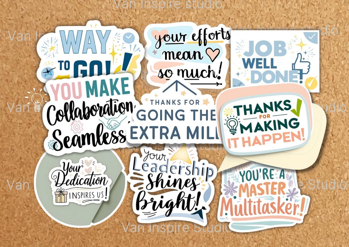 Workplace Motivation Stickers | Business Sticker Bundle | Employee ...