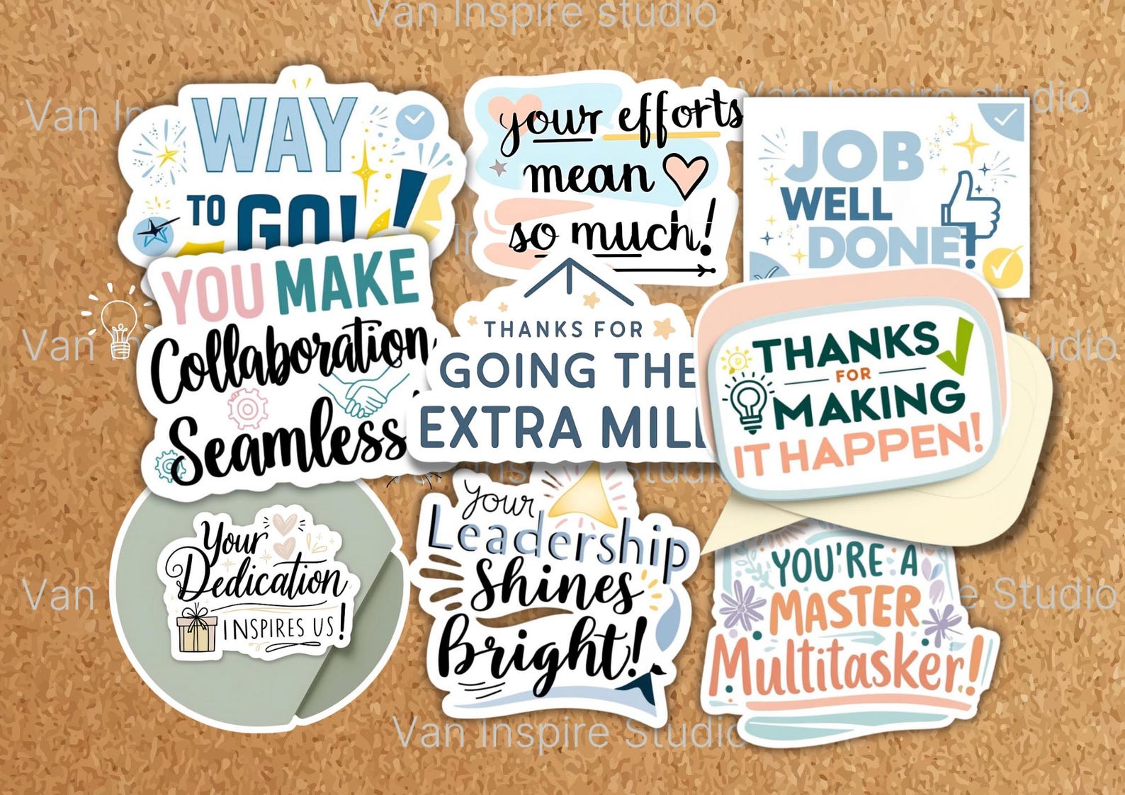 Workplace Motivation Stickers | Business Sticker Bundle | Employee ...