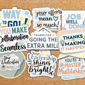 Workplace Motivation Stickers | Business Sticker Bundle | Employee ...